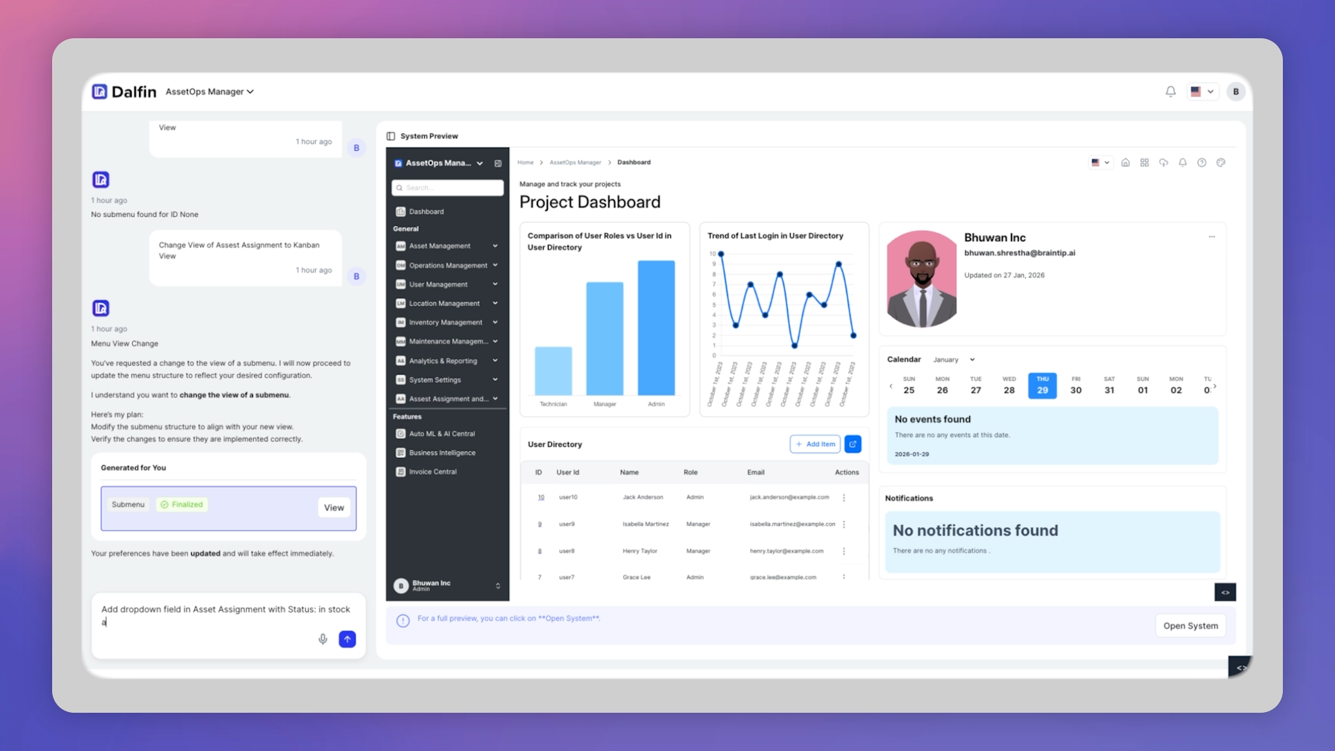 Dalfin - AI Powered Software Application Builder